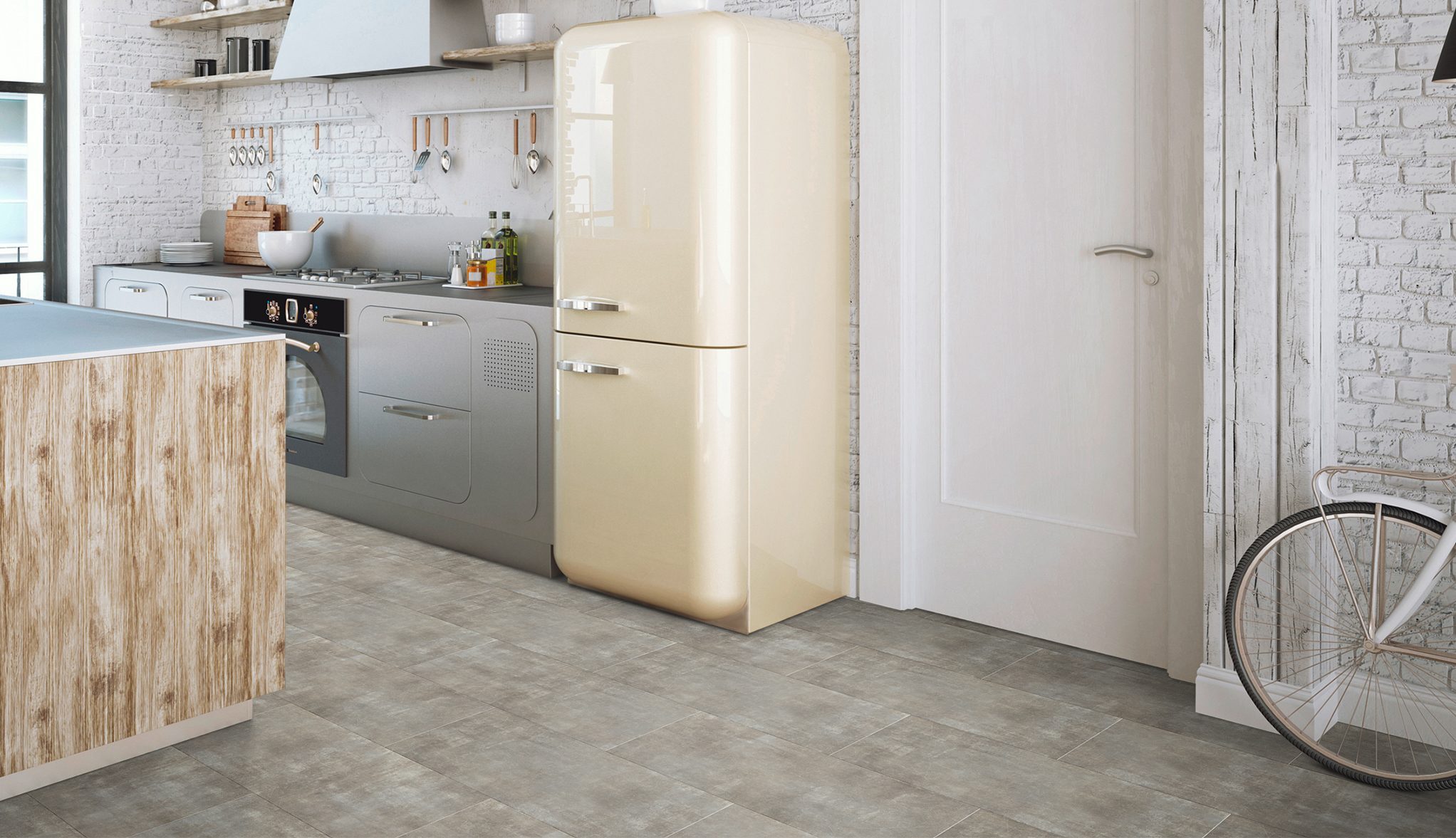 Vinyl Stone Tiles, 300x600mm, New Concrete - ESB Flooring