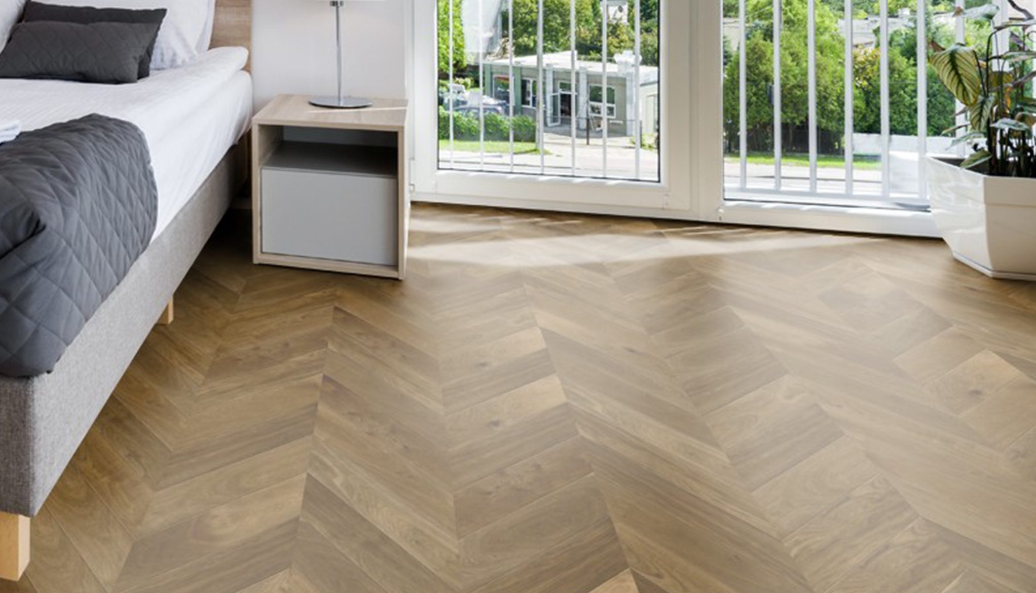 Bespoke Chevron, 120x600mm, Rustic Grade, Brushed and Oiled Finish ...