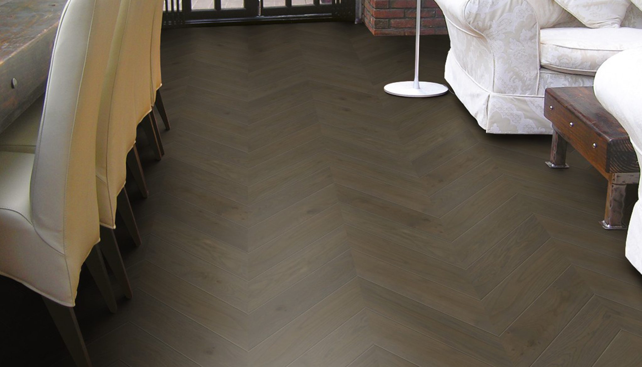 Bespoke Chevron, 120x600mm, Natural Oil, Rustic Grade, Brushed and ...