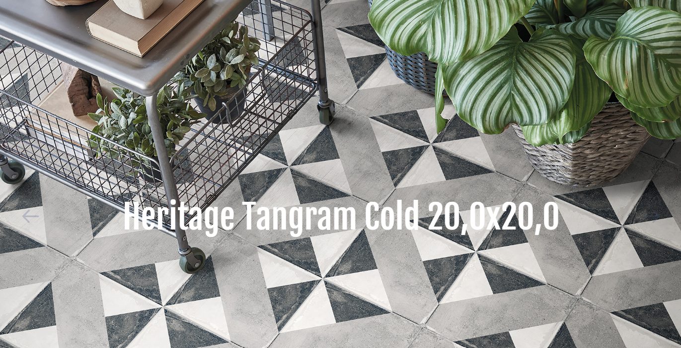 Porcelain Tile, 20x20, Heritage Tangram Cold - ESB Flooring