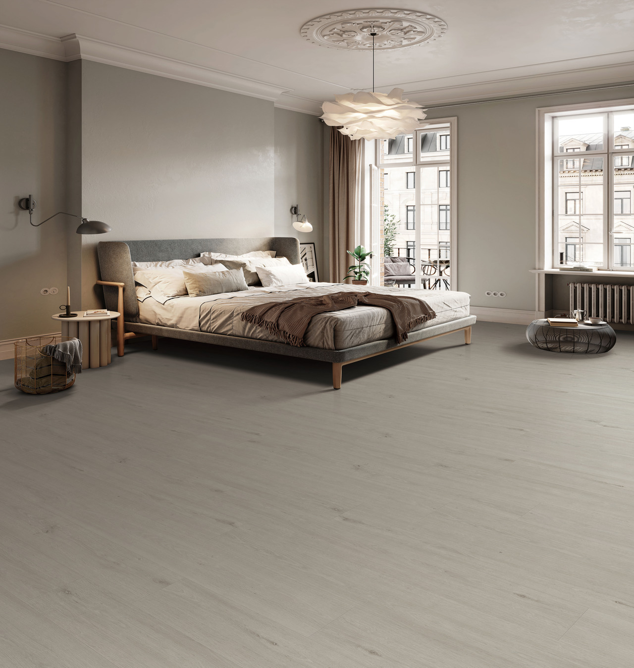Vinyl with Build in Underlay 6/0.5x182x1220mm, Light Grey, Rigid ...